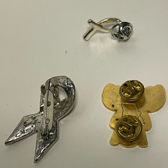 Accessories | Bc Awareness Pins And Rare Vfw Ladies Auxiliary Angel Pin ...